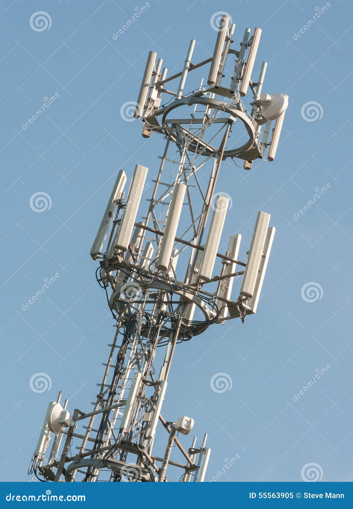 Communications tower stock image. Image of network, signal - 55563905