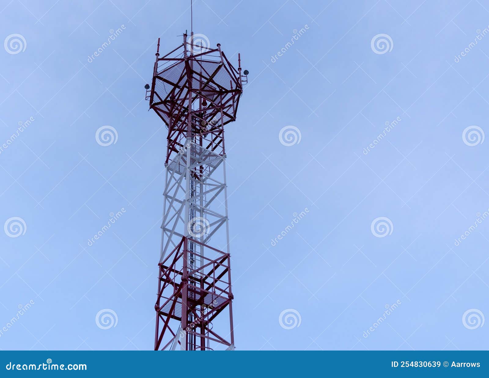 Communications Tower for Tv and Mobile Phone Signals Stock Image ...
