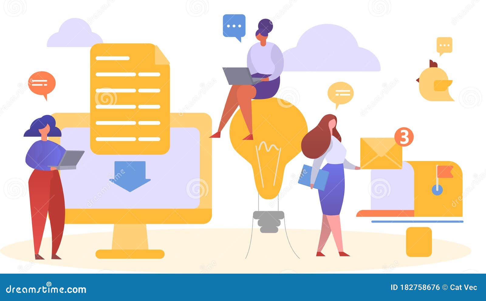 Communicative Idea for Business, People Different Nature Work and ...