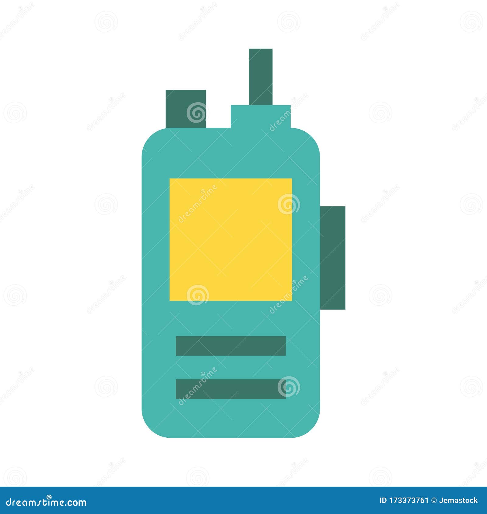 Communicator Radio Military Force Line and Fill Style Icon Stock Vector ...