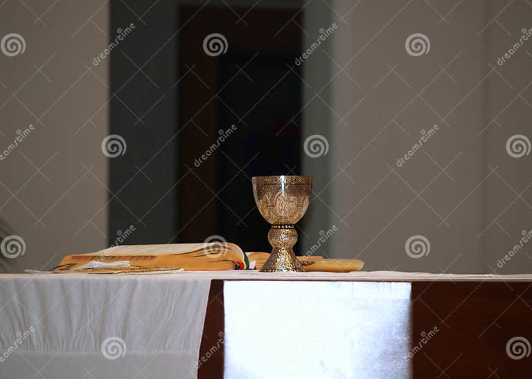 Communion in Catholic Church Stock Photo - Image of altar, christian ...