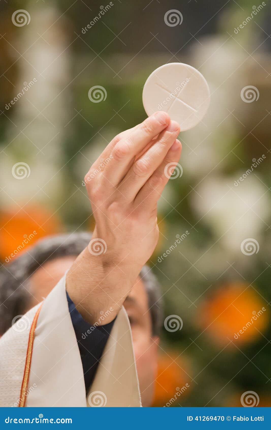 Communion Host stock photo. Image of eucharist, rite - 41269470