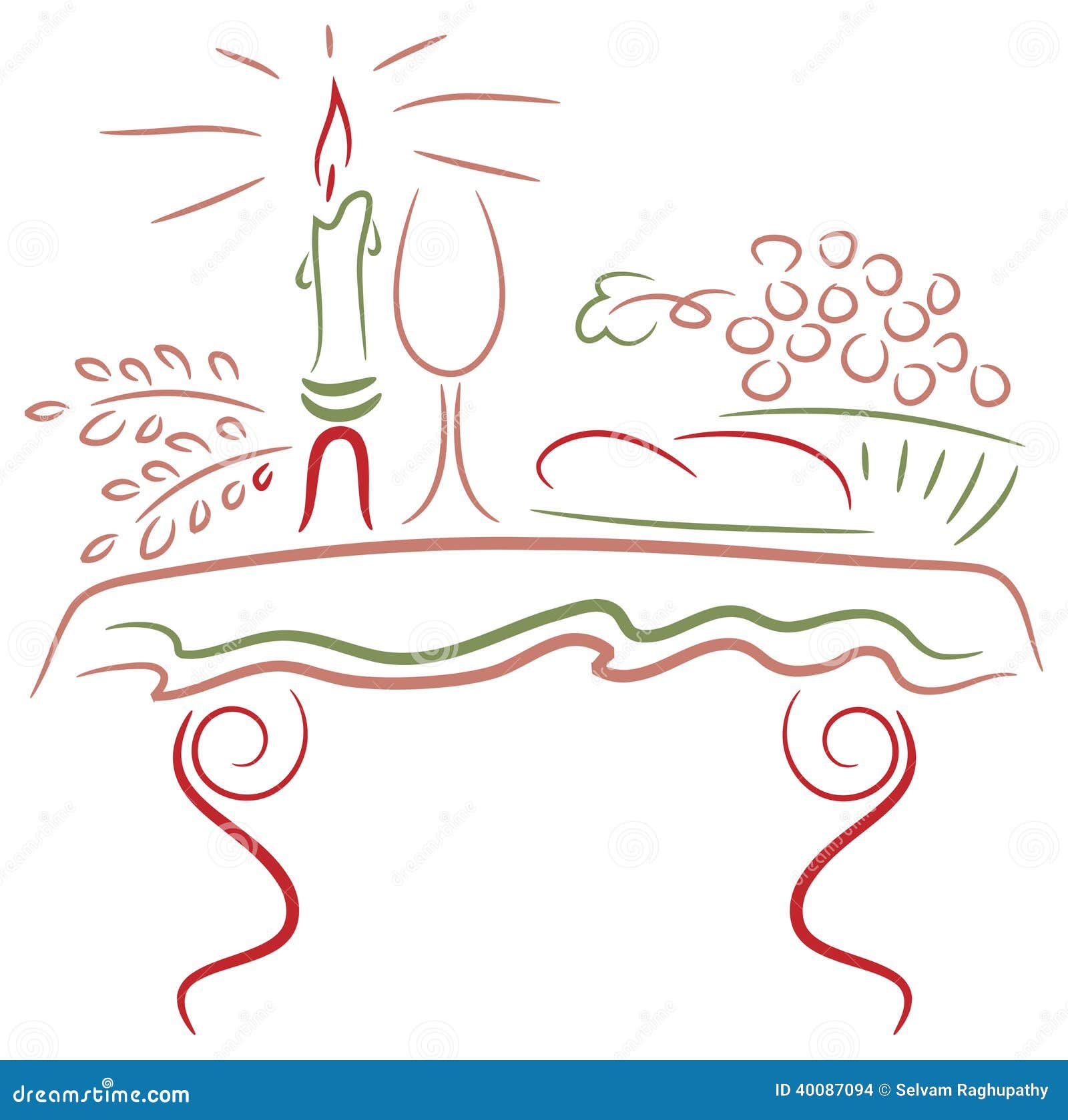 Communion Table Vector Illustration | CartoonDealer.com #6755998