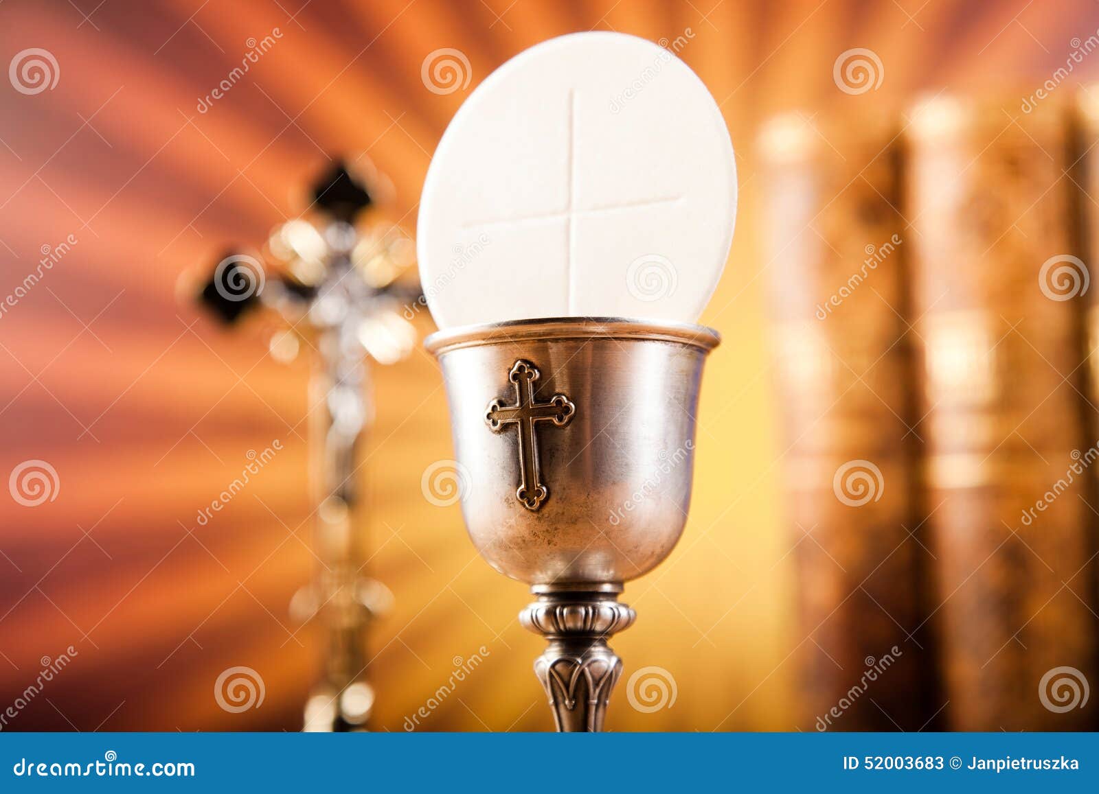 Communion wafer stock image. Image of christ, jesus, chain - 52003683