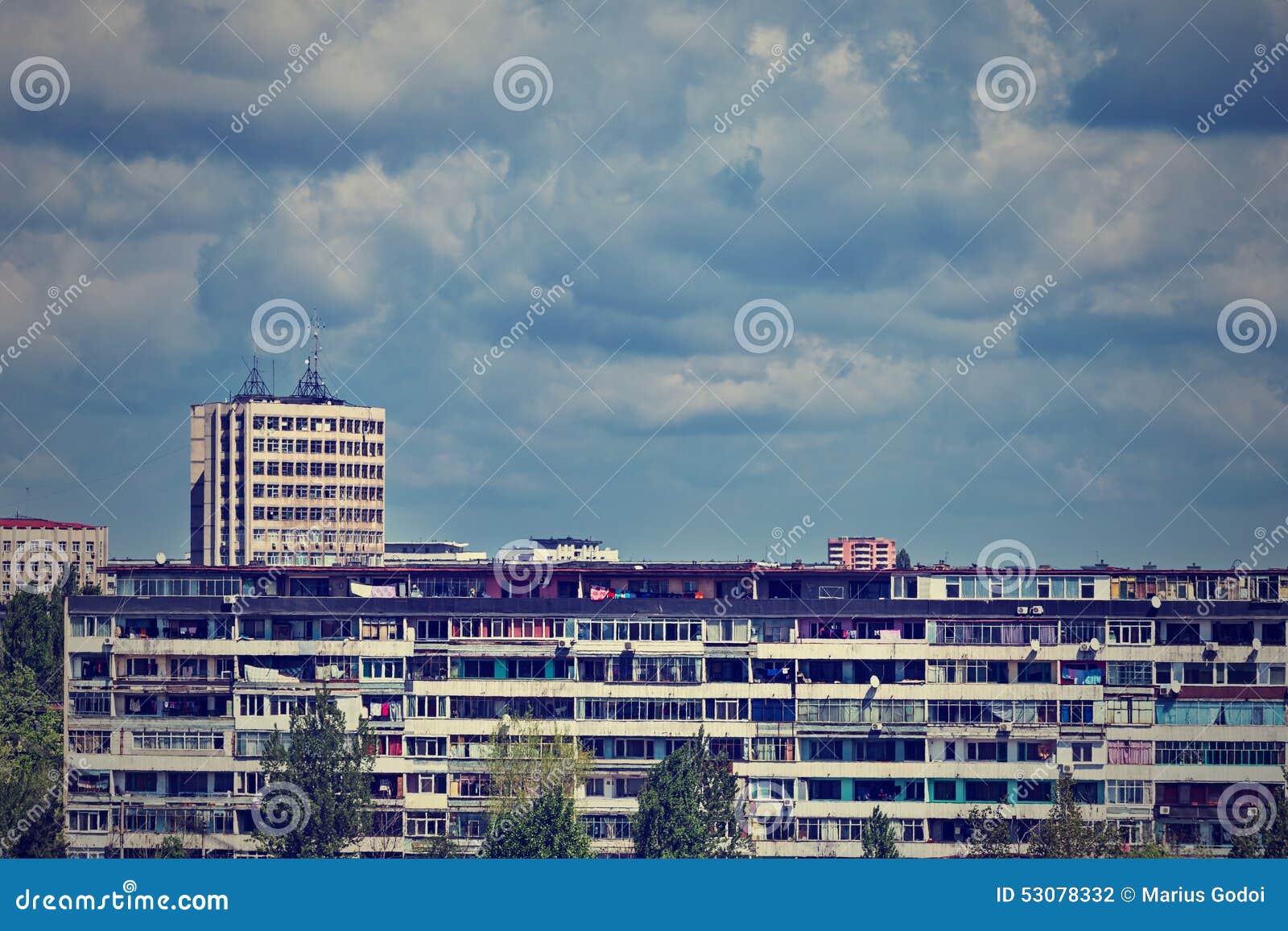 Communism blocks stock photo. Image of apartments, urban - 53078332