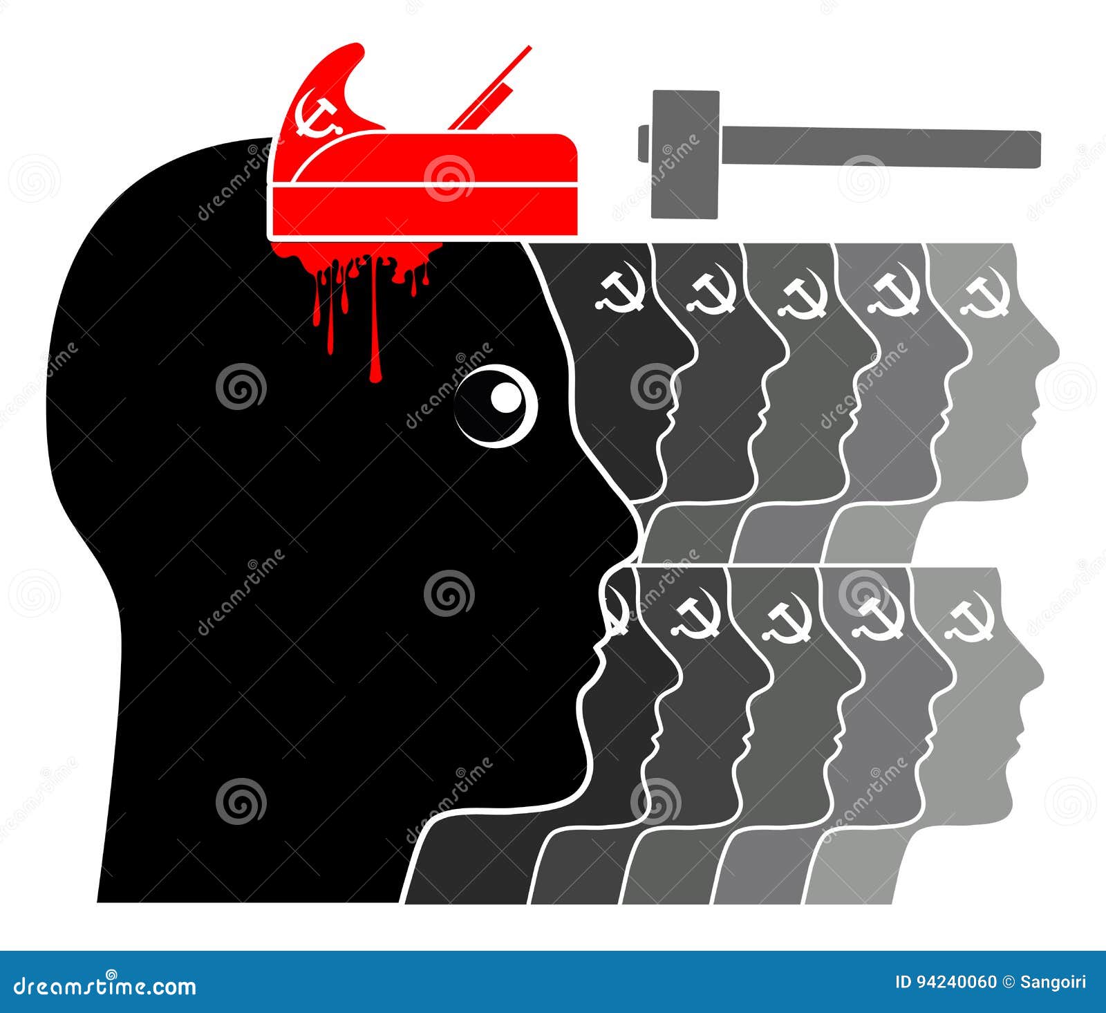 Communism and Equality stock illustration. Illustration of slaves ...
