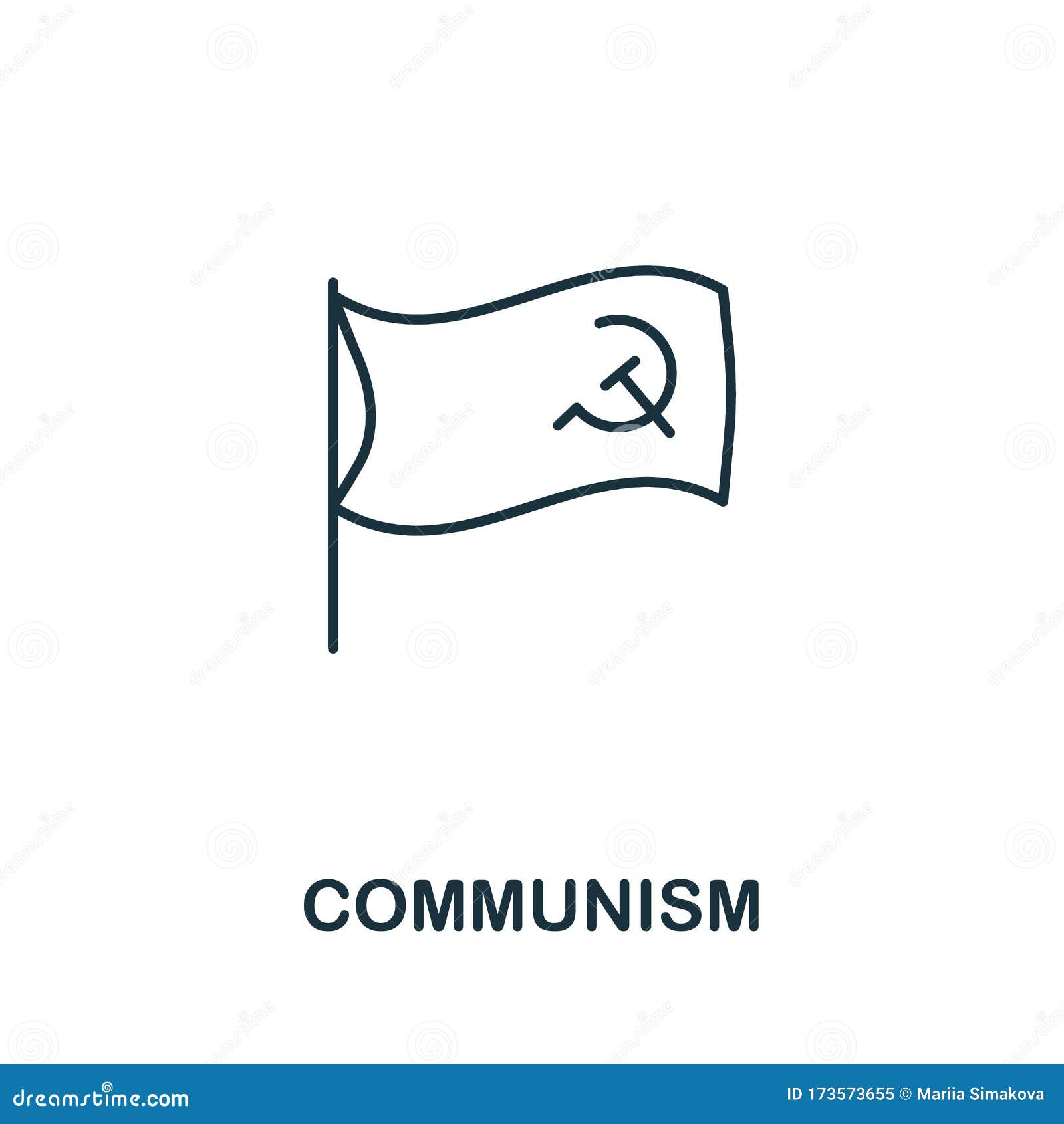 Communism Icon from Russia Collection. Simple Line Communism Icon for ...