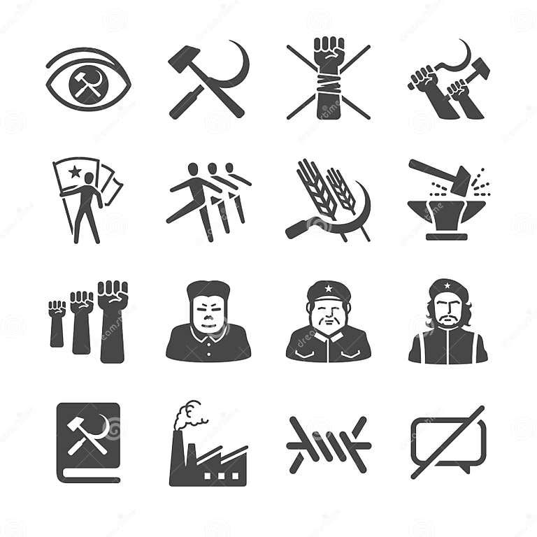 Communism icons stock vector. Illustration of politics - 89975982