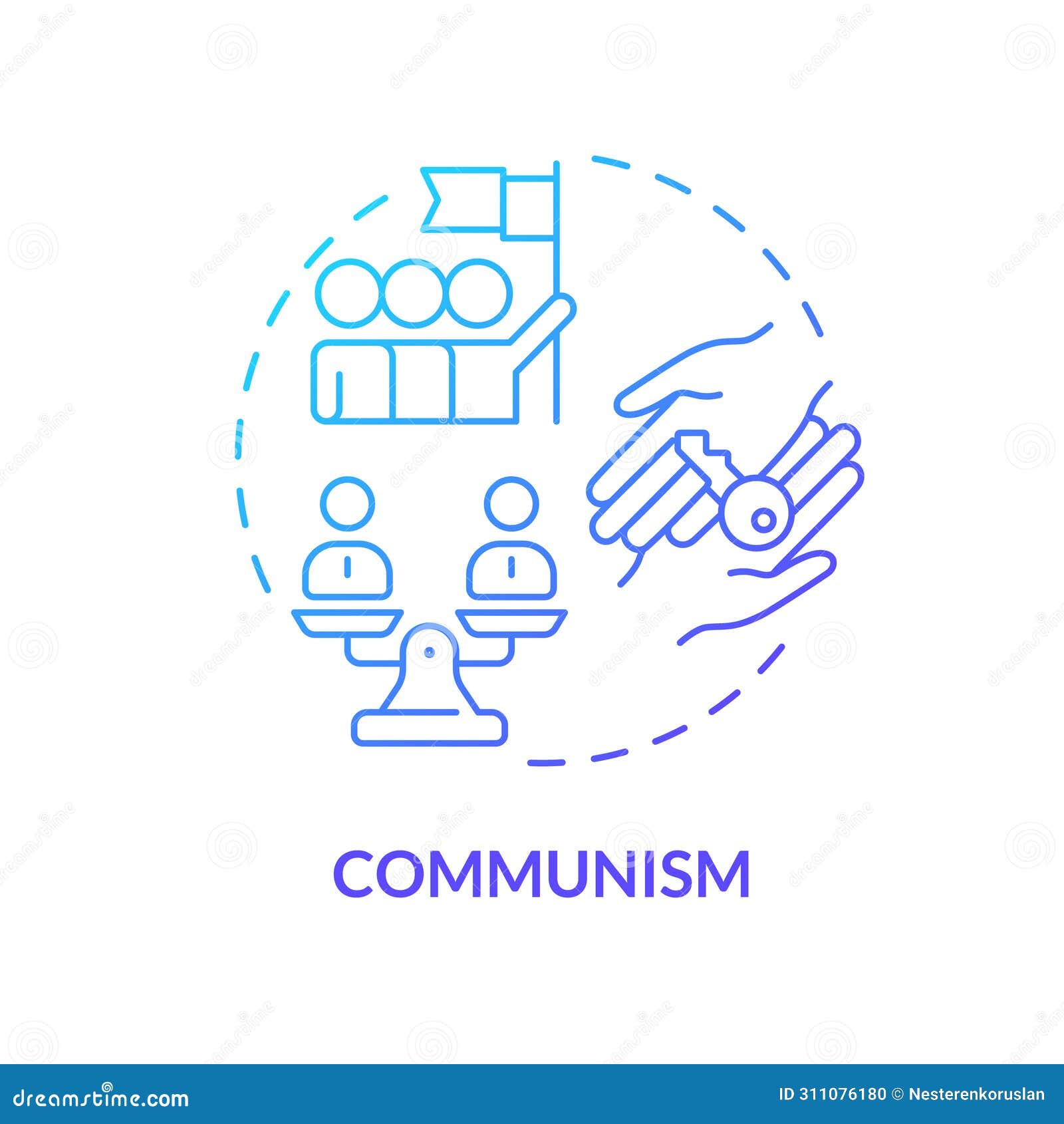 Communism Ideology Soft Blue Concept Icon Vector Illustration ... Communism Ideology Soft Blue Concept Icon Vector Illustration ...