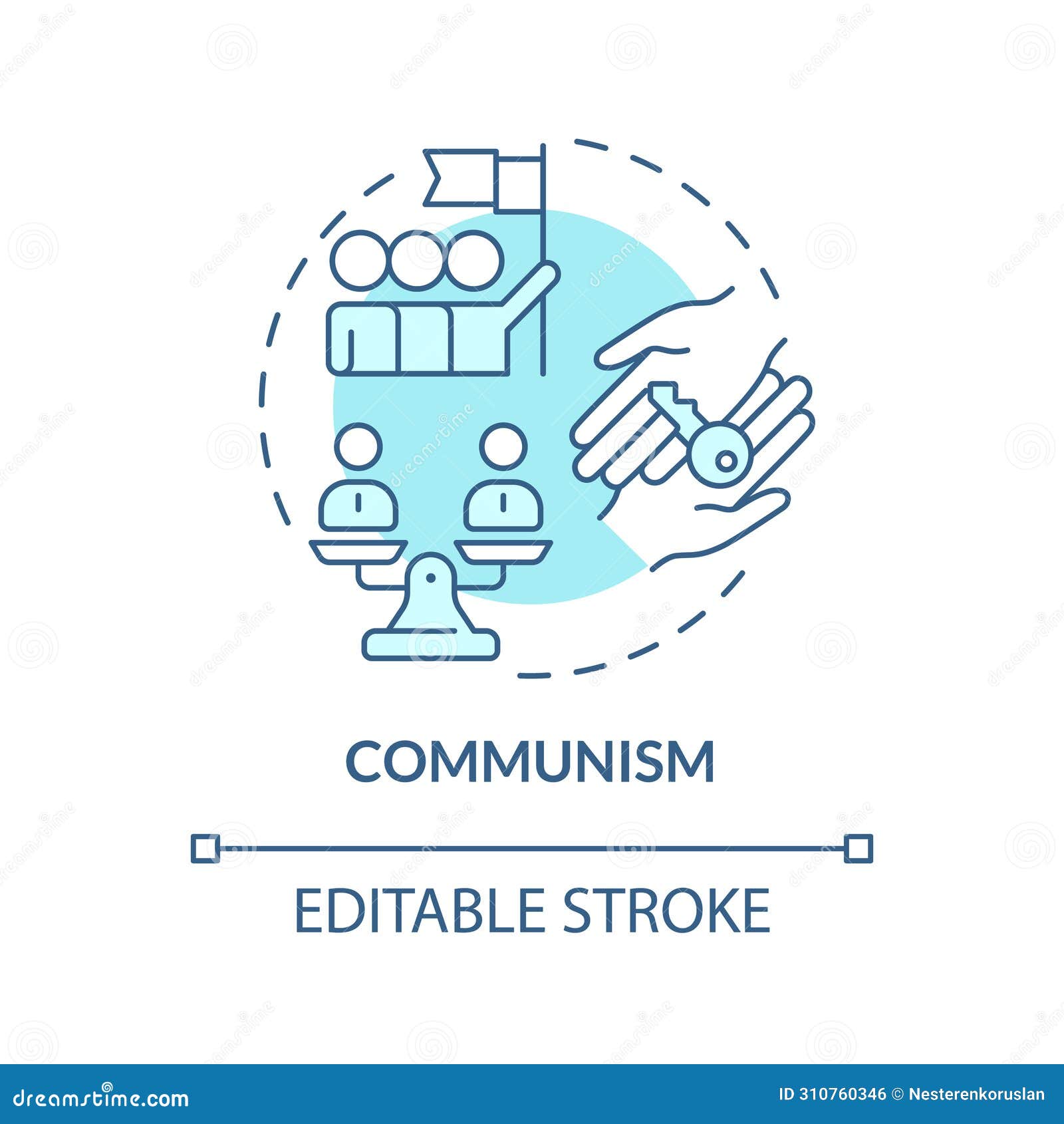 Communism Ideology Soft Blue Concept Icon Vector Illustration ... Communism Ideology Soft Blue Concept Icon Vector Illustration ...