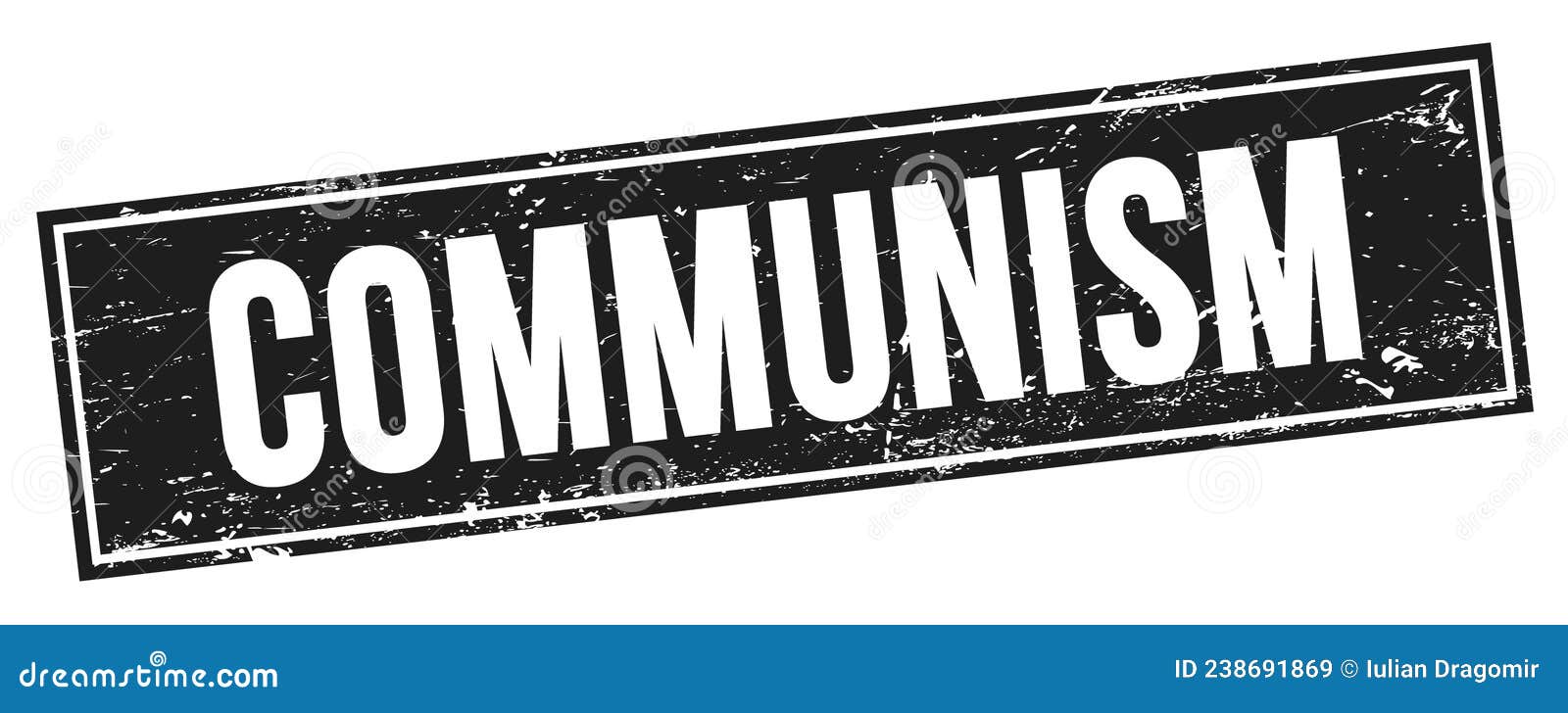 COMMUNISM Text on Black Grungy Rectangle Stamp Stock Illustration ...