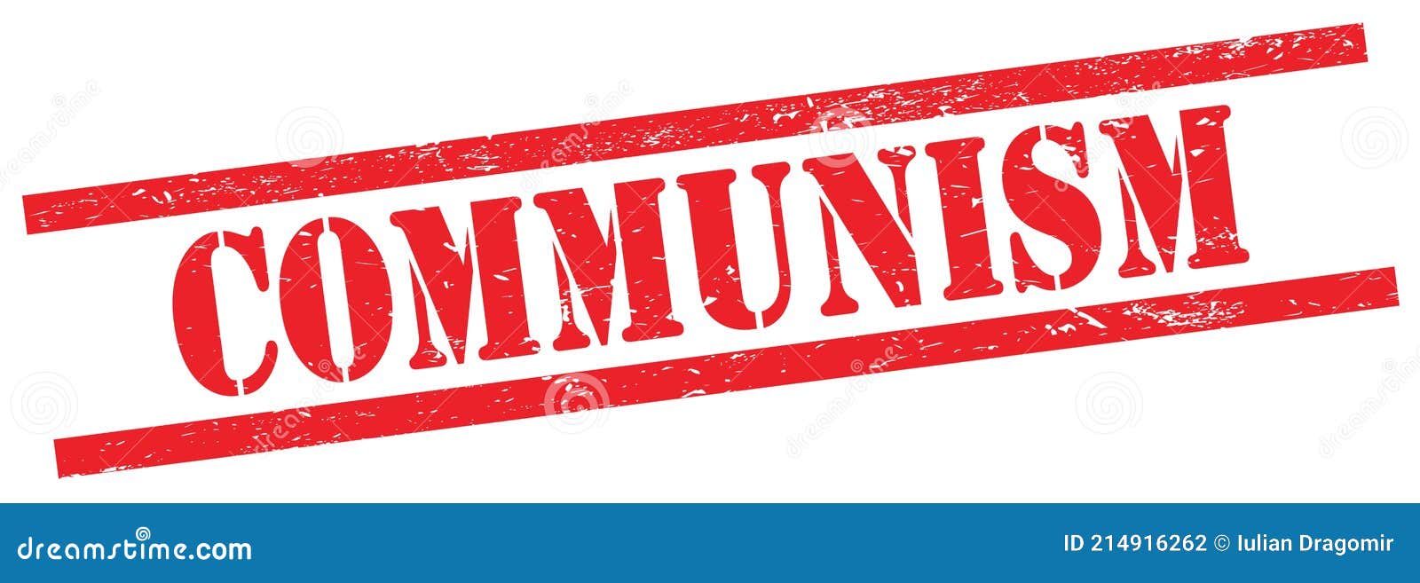 COMMUNISM Text on Red Grungy Rectangle Stamp Stock Illustration ...