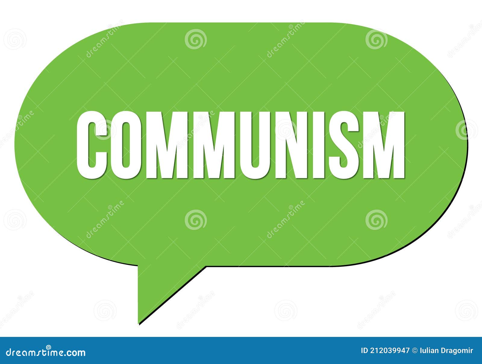 COMMUNISM Text Written in a Green Speech Bubble Stock Illustration ...