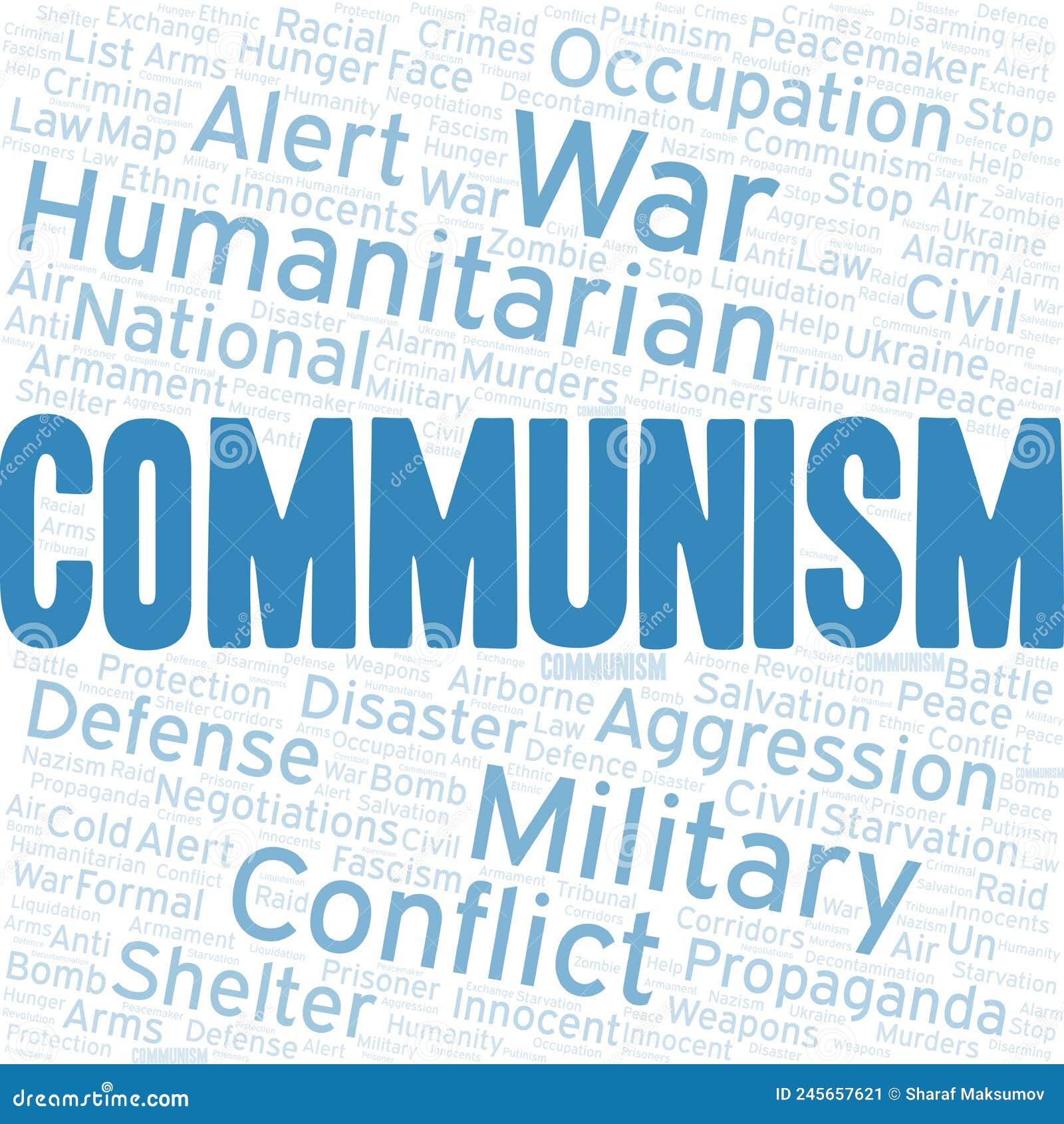 Communism Word Cloud. Vector Made with the Text only. Stock Vector ...