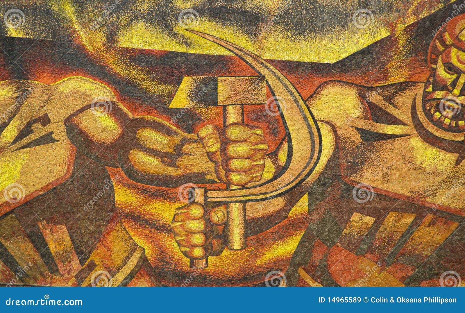 Communist Era Mural editorial stock image. Image of close - 14965589