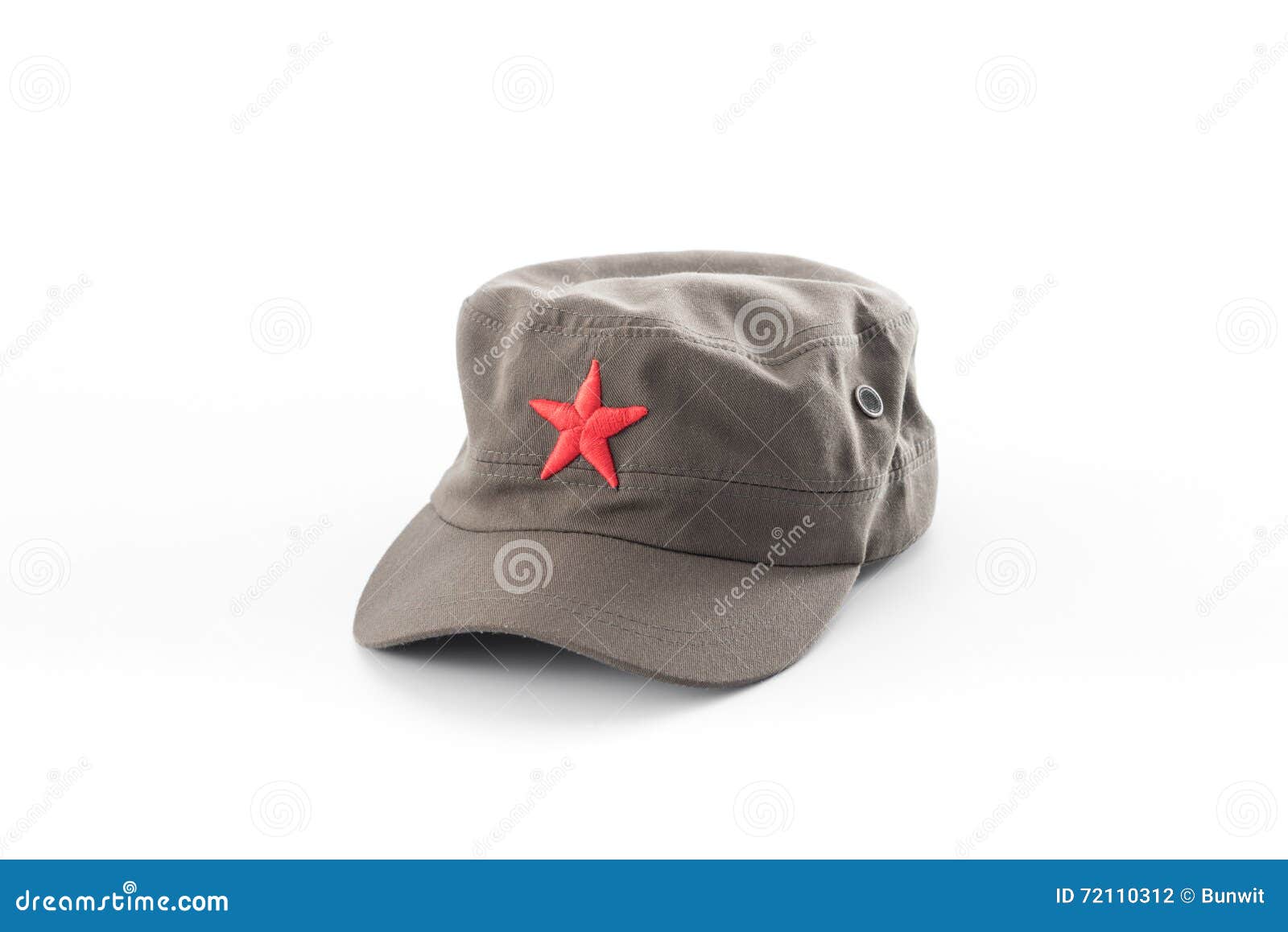 Communist Hat,red Star Cap on White Background Stock Photo - Image of ...