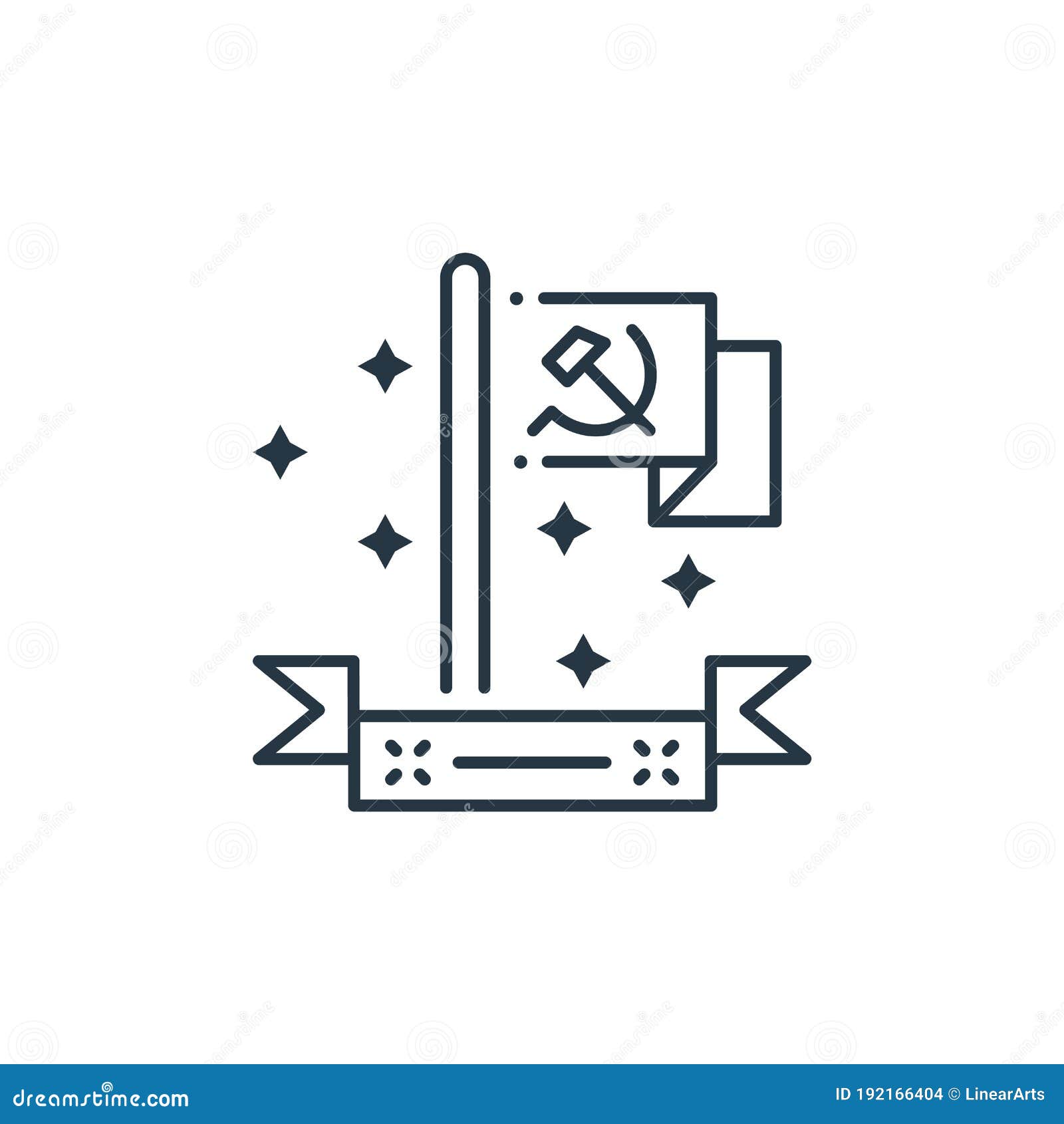 Communist Icon Vector from Labor Day Concept. Thin Line Illustration of ...