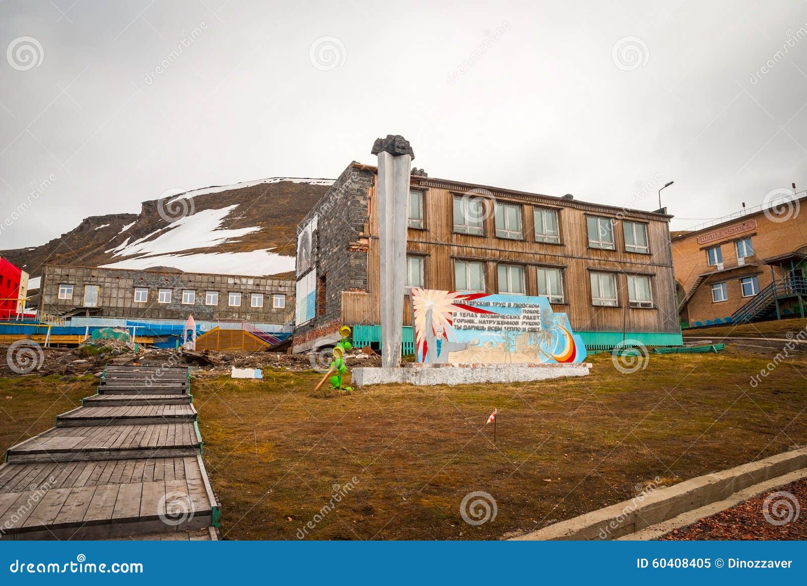 Communistic Memorial in Barentsburg, Svalbard Stock Image - Image of ...