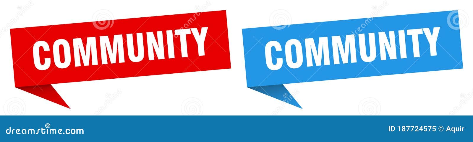 Community Banner. Community Speech Bubble Label Set Stock Vector ...