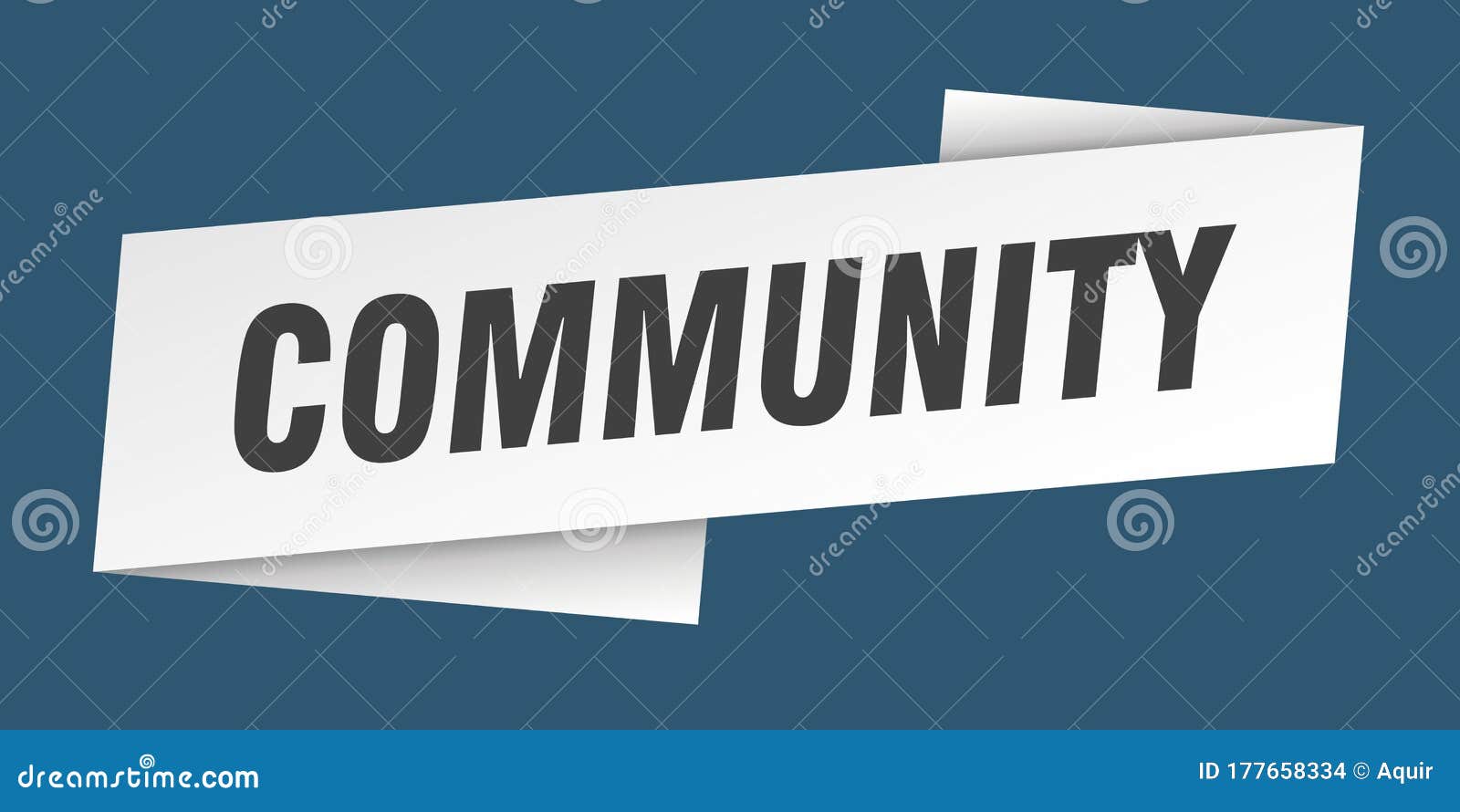 Community Banner Template. Community Ribbon Label Stock Vector ...