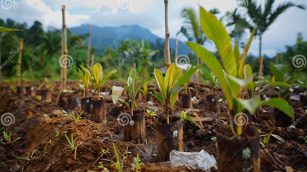 Community Based Reforestation Projects Stock Illustration ...