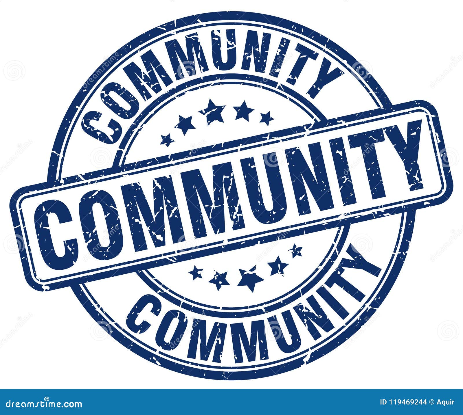 Community blue stamp stock vector. Illustration of seal - 119469244