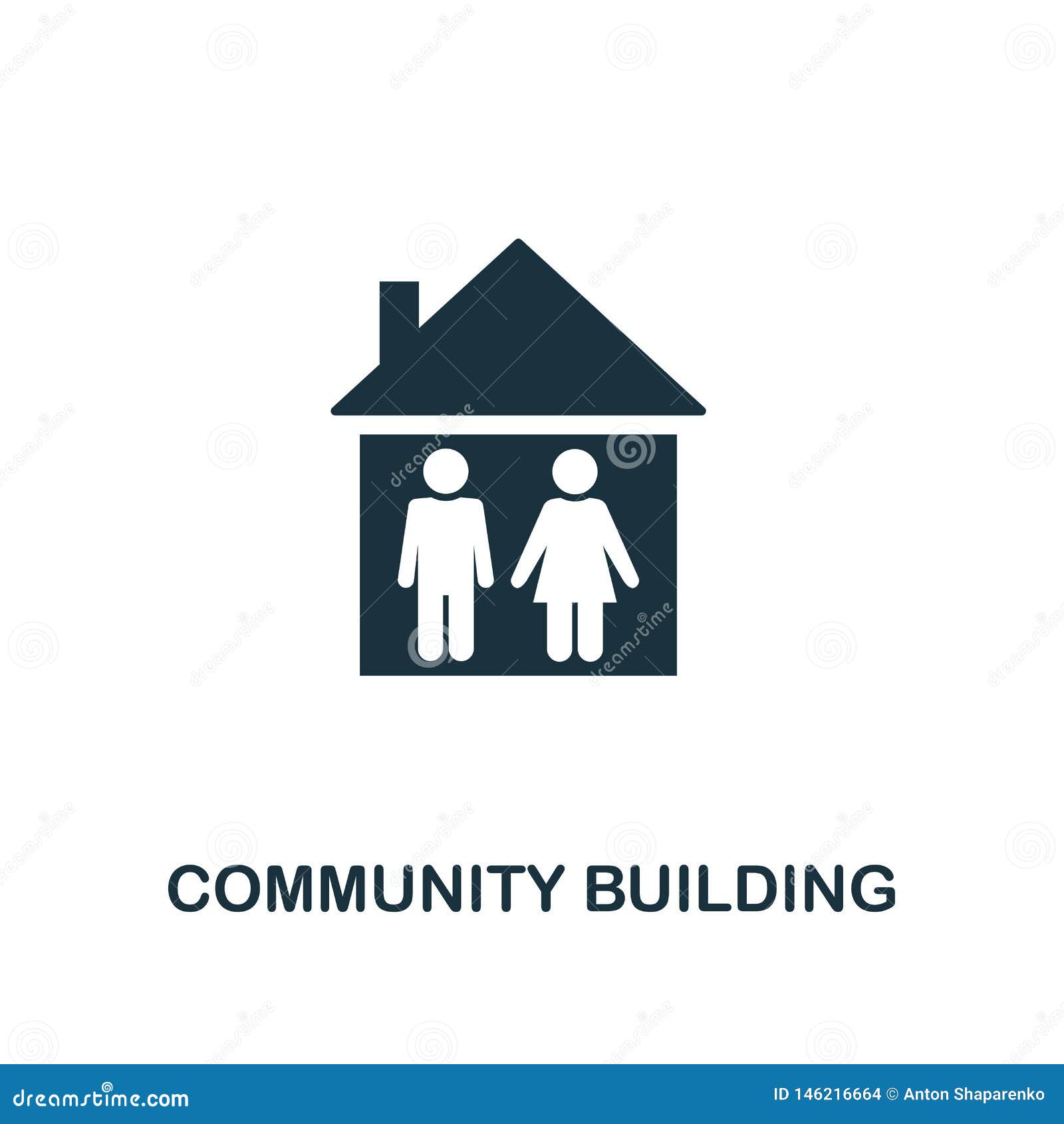 Community Building Icon. Creative Element Design from Icons Collection ...