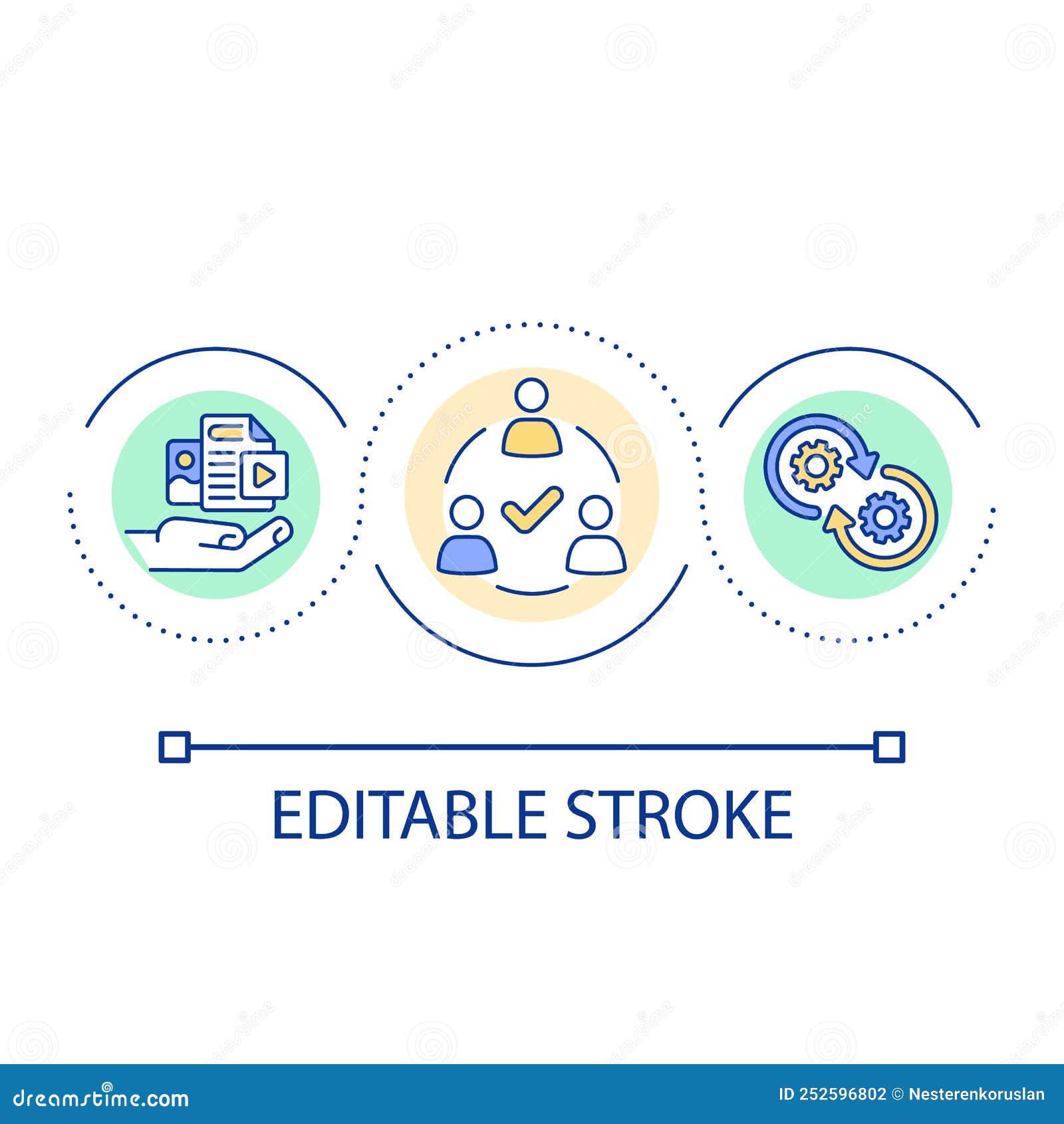 Community Building Loop Concept Icon Stock Vector - Illustration of ...