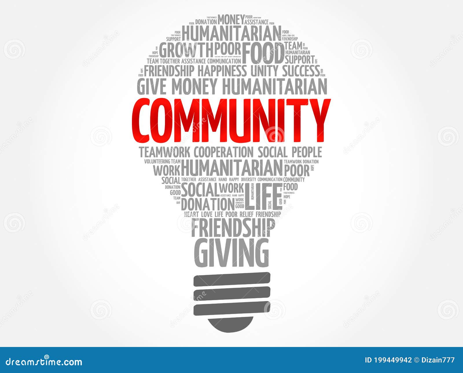 Community bulb word cloud stock illustration. Illustration of ...
