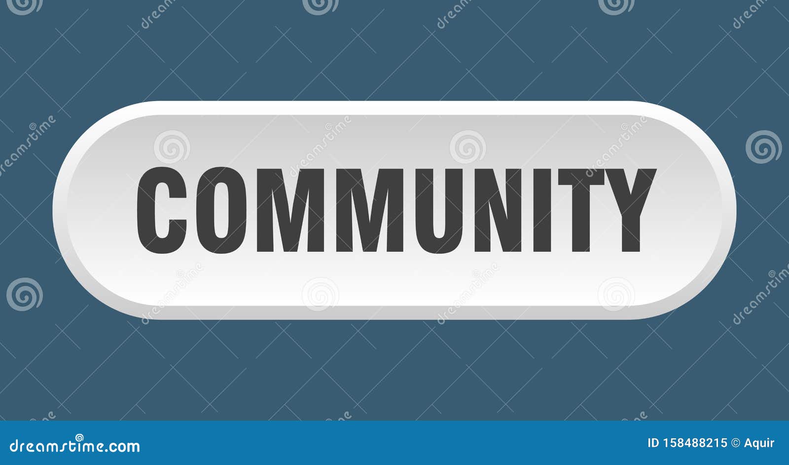 Community button stock vector. Illustration of grey - 158488215