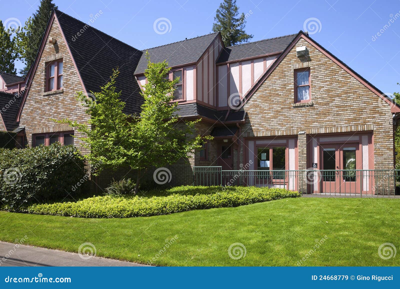 Community Center House, Portland or. Stock Image - Image of bricks ...