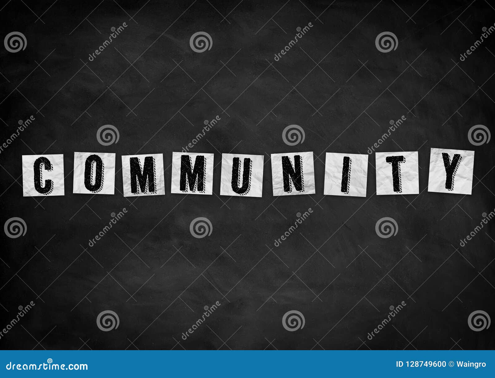 Community Chalkboard Concept Stock Photo - Image of forum, user: 128749600