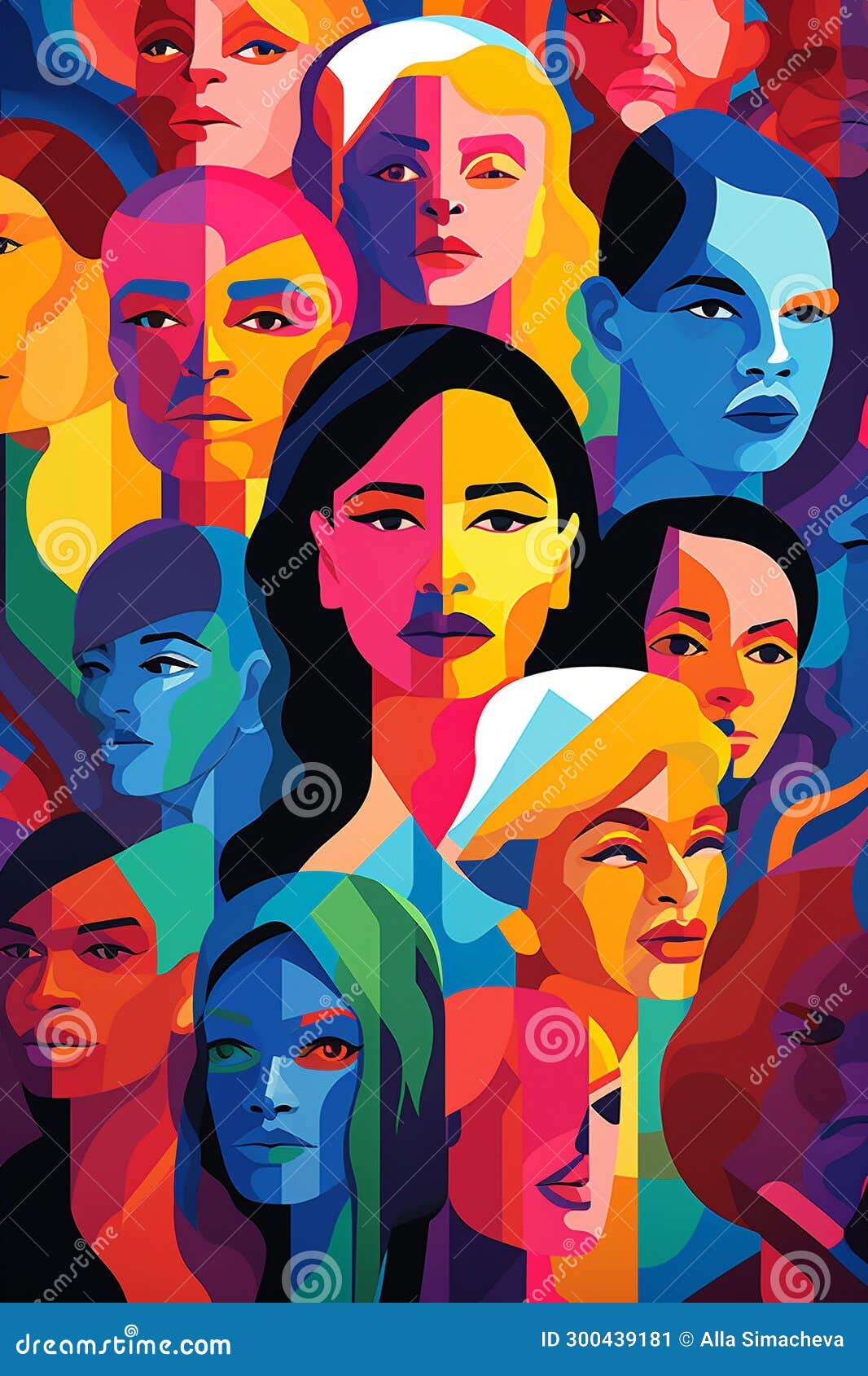 Community Concept. Generative Ai Illustration Stock Image - Image of ...