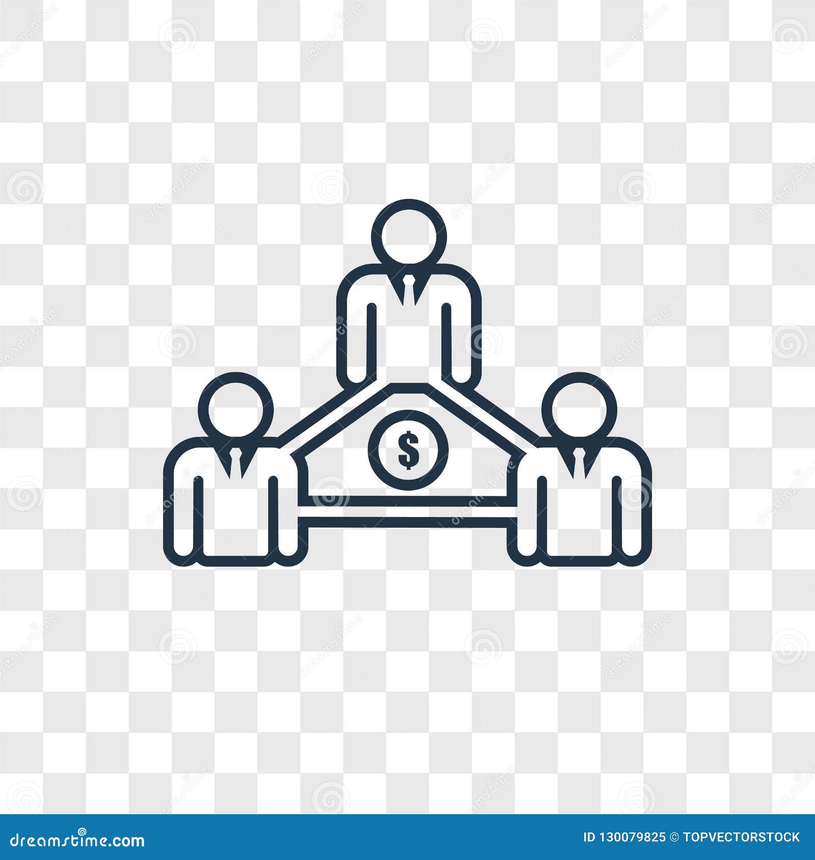 Community Concept Vector Linear Icon Isolated on Transparent Background ...