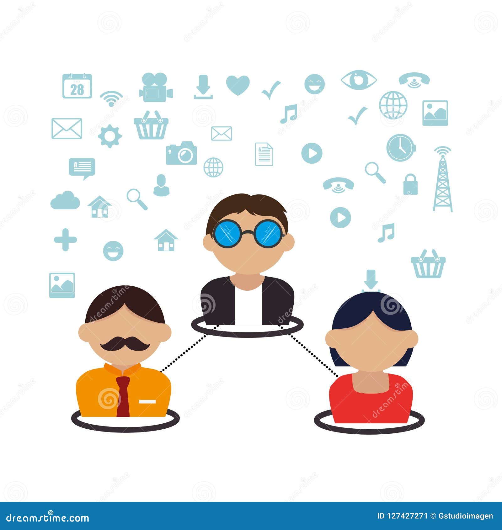 Community with Connect People Stock Vector - Illustration of connection ...