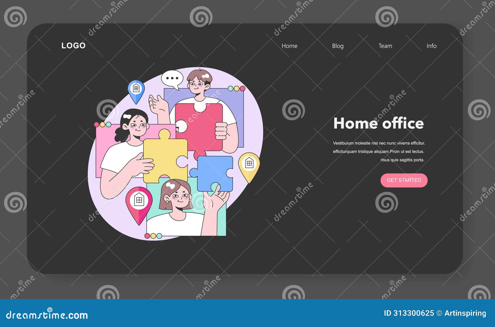 Community Connection Concept. Flat Vector Stock Vector - Illustration ...