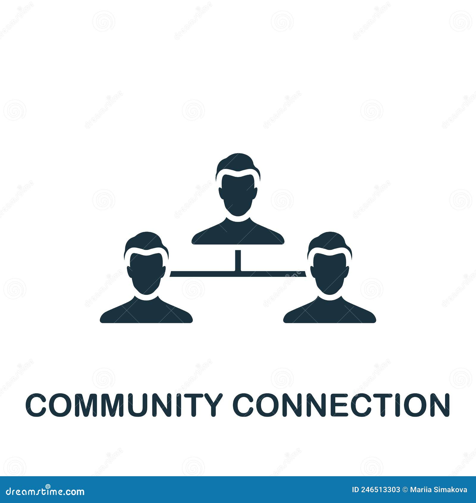Community Connection Icon. Monochrome Simple Community Icon for ...