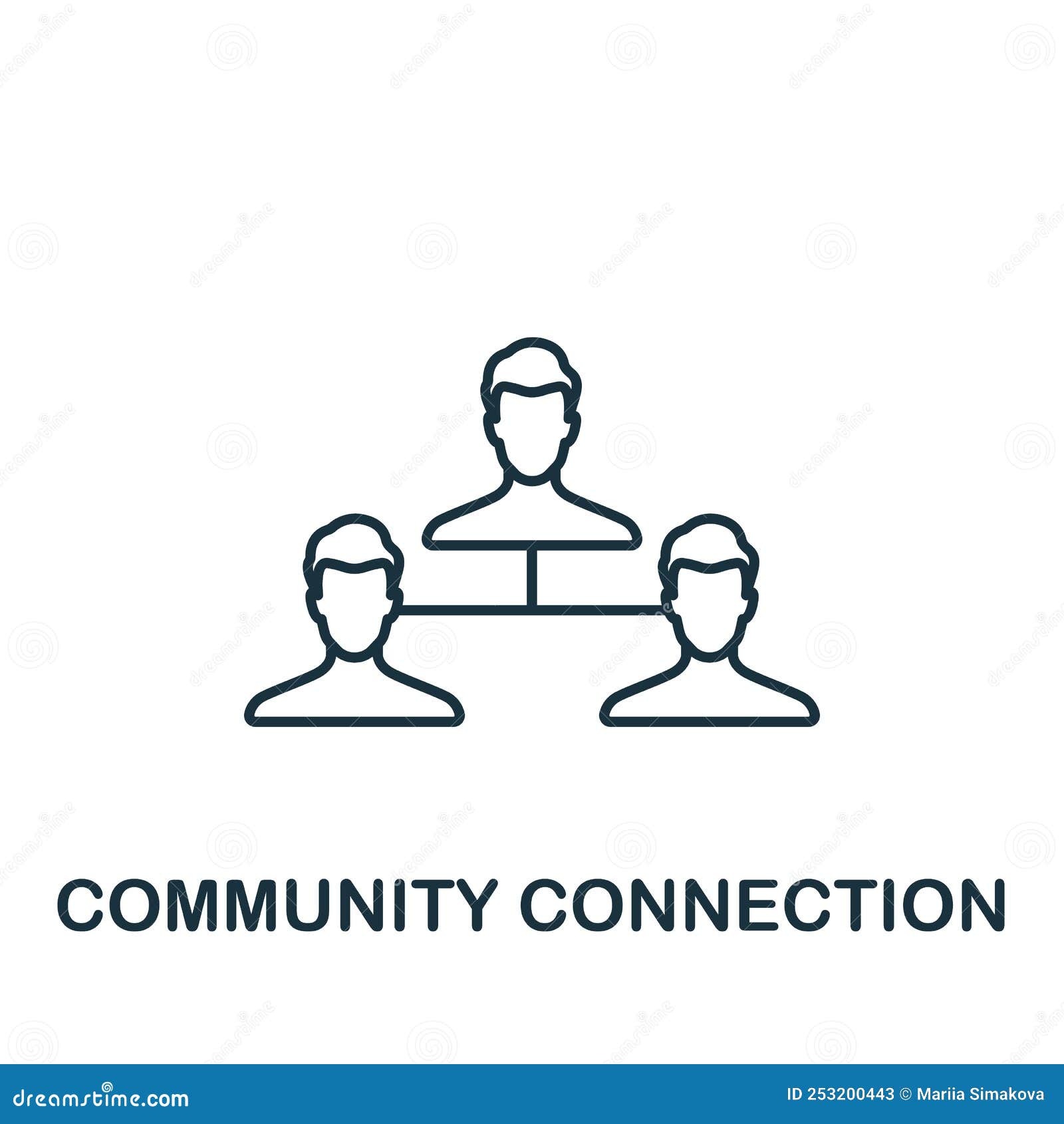 Community Connection Icon. Monochrome Simple Community Icon for ...