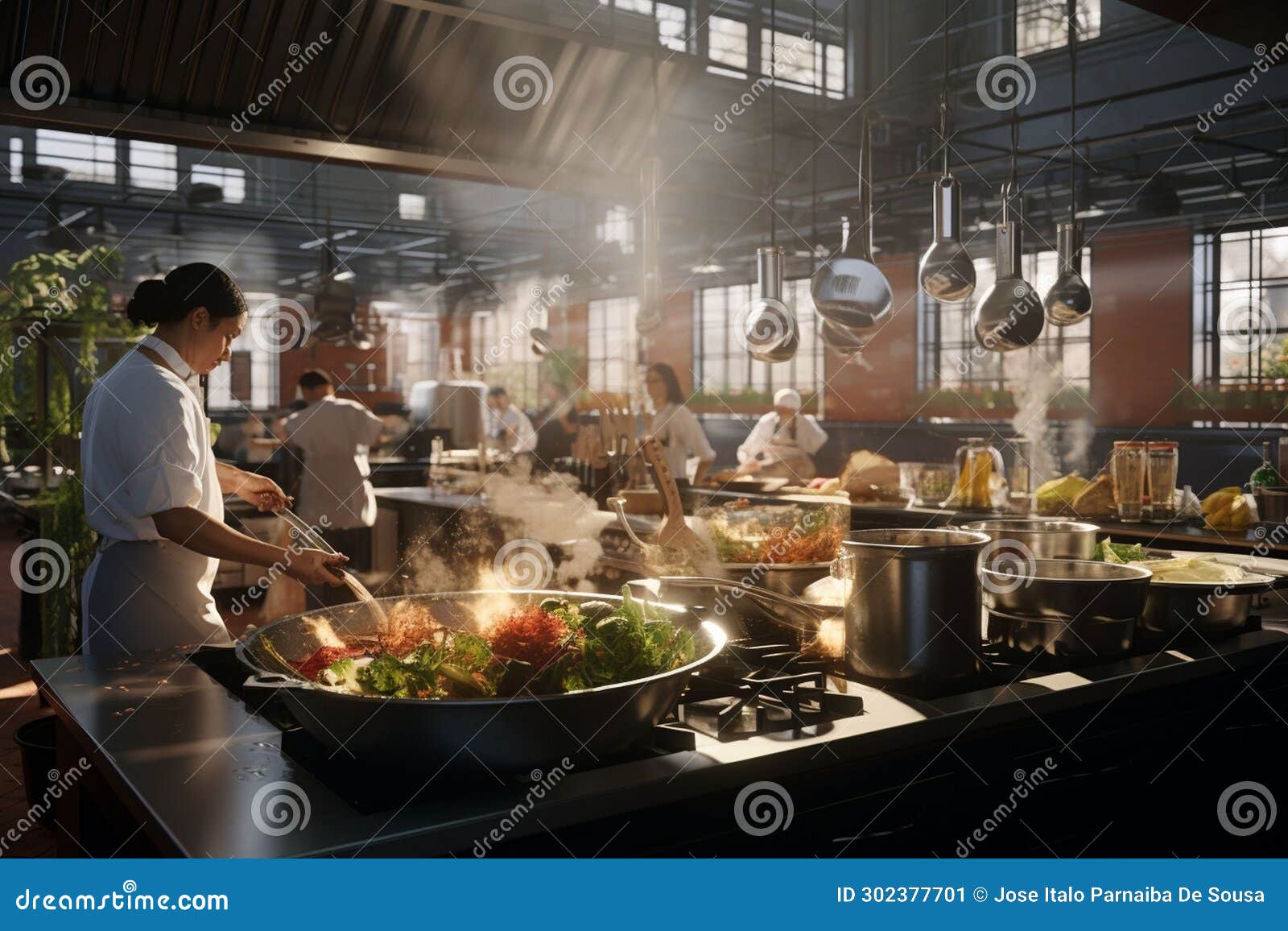 Community Cooking Competition Bringing Residents Stock Illustration ...