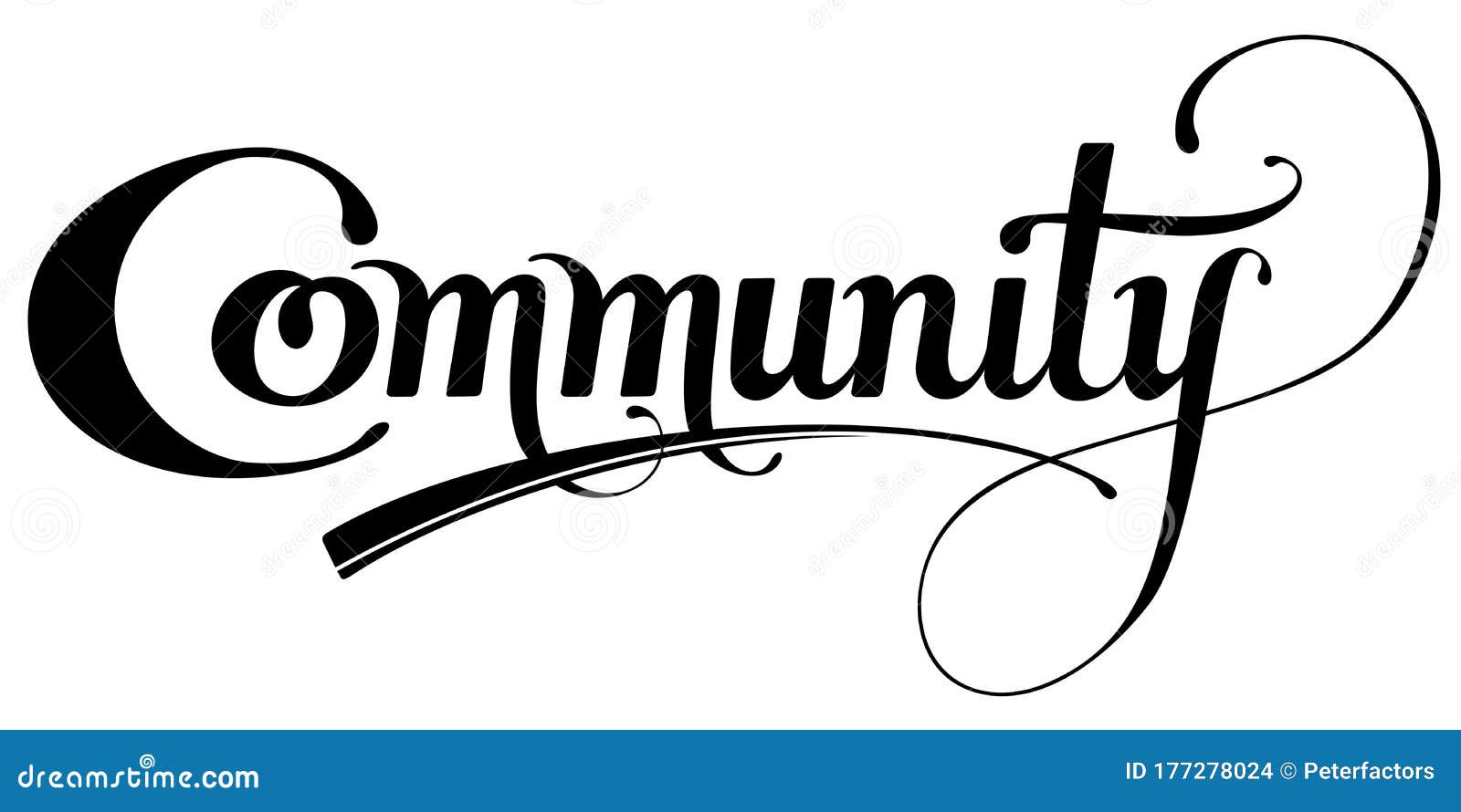 Community - Custom Calligraphy Text Stock Vector - Illustration of ...
