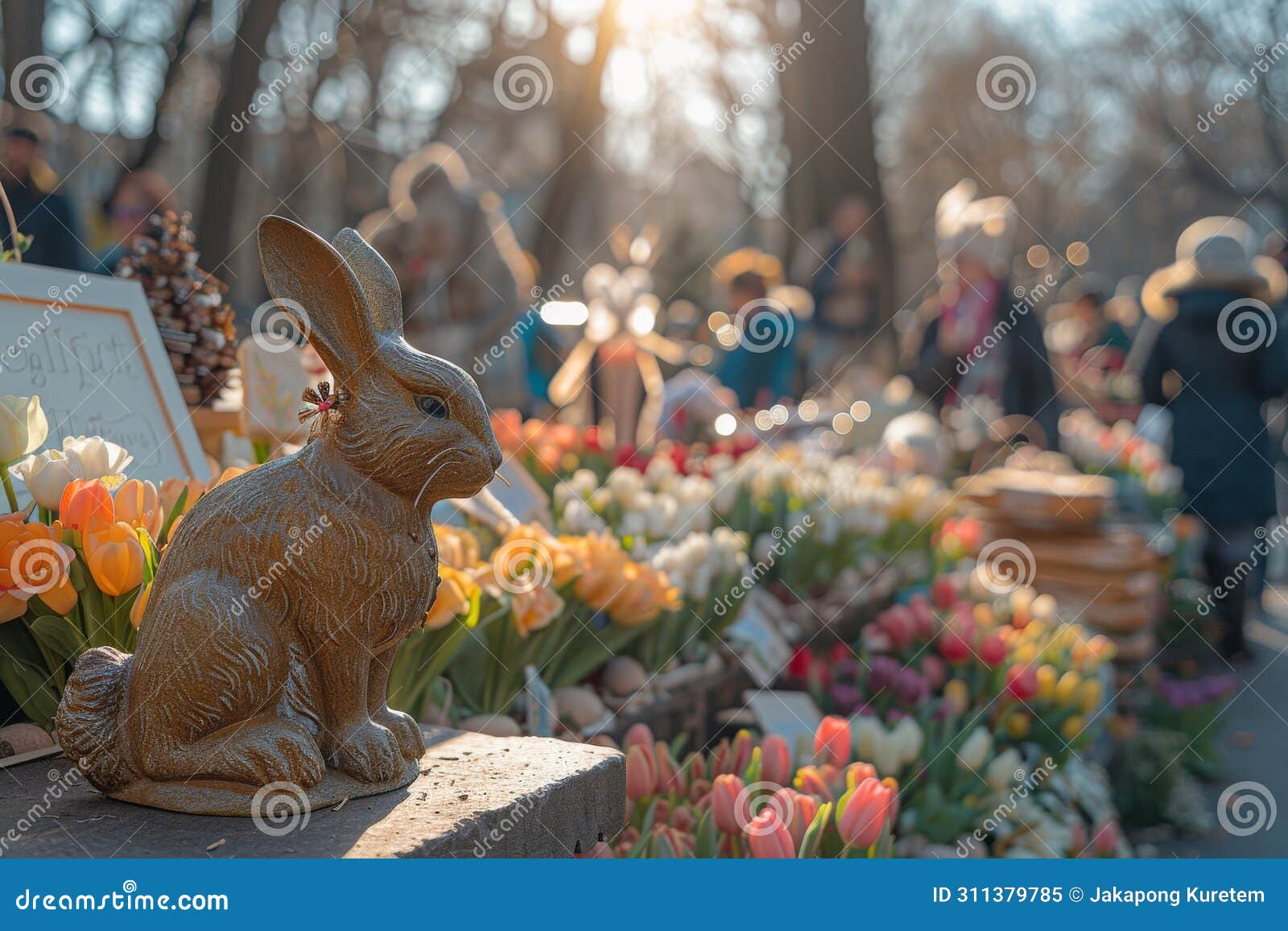 A Community Easter Carnival with Easter Bunny Costumes and Characters ...