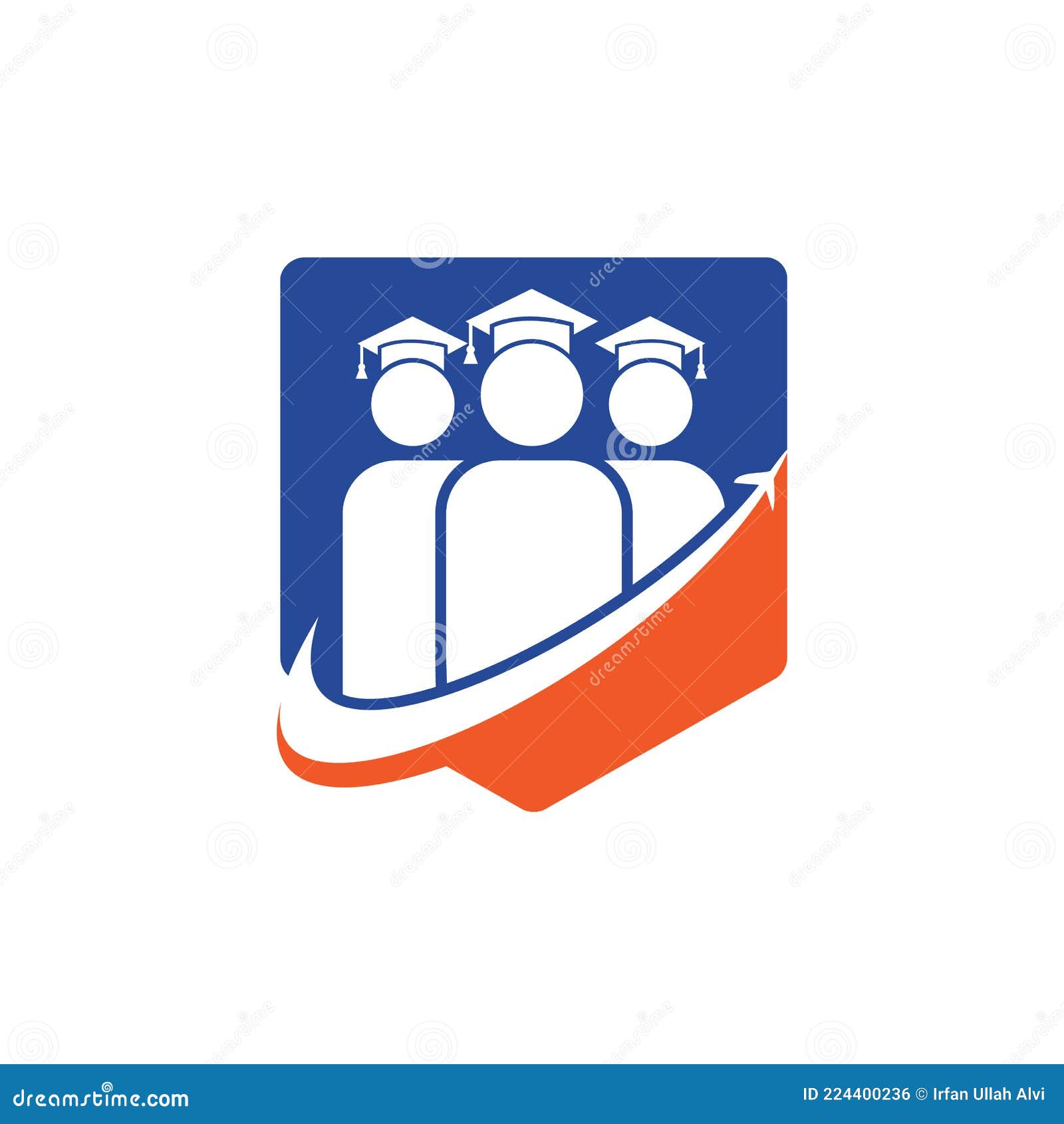 Students Traveler Vector Logo Template. Education and Travel Logo ...