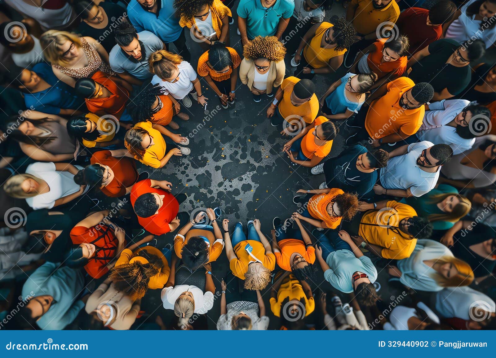 Community Event Bringing People Together Stock Illustration ...