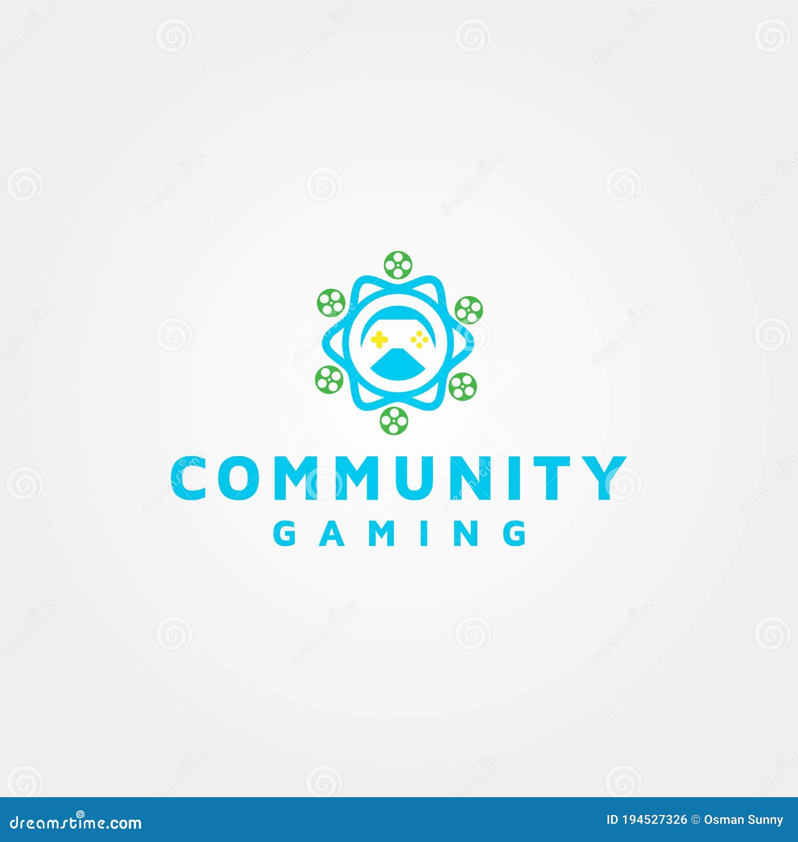 COMMUNITY GAMING Logo Design Template Idea and Inspiration Stock Vector ...