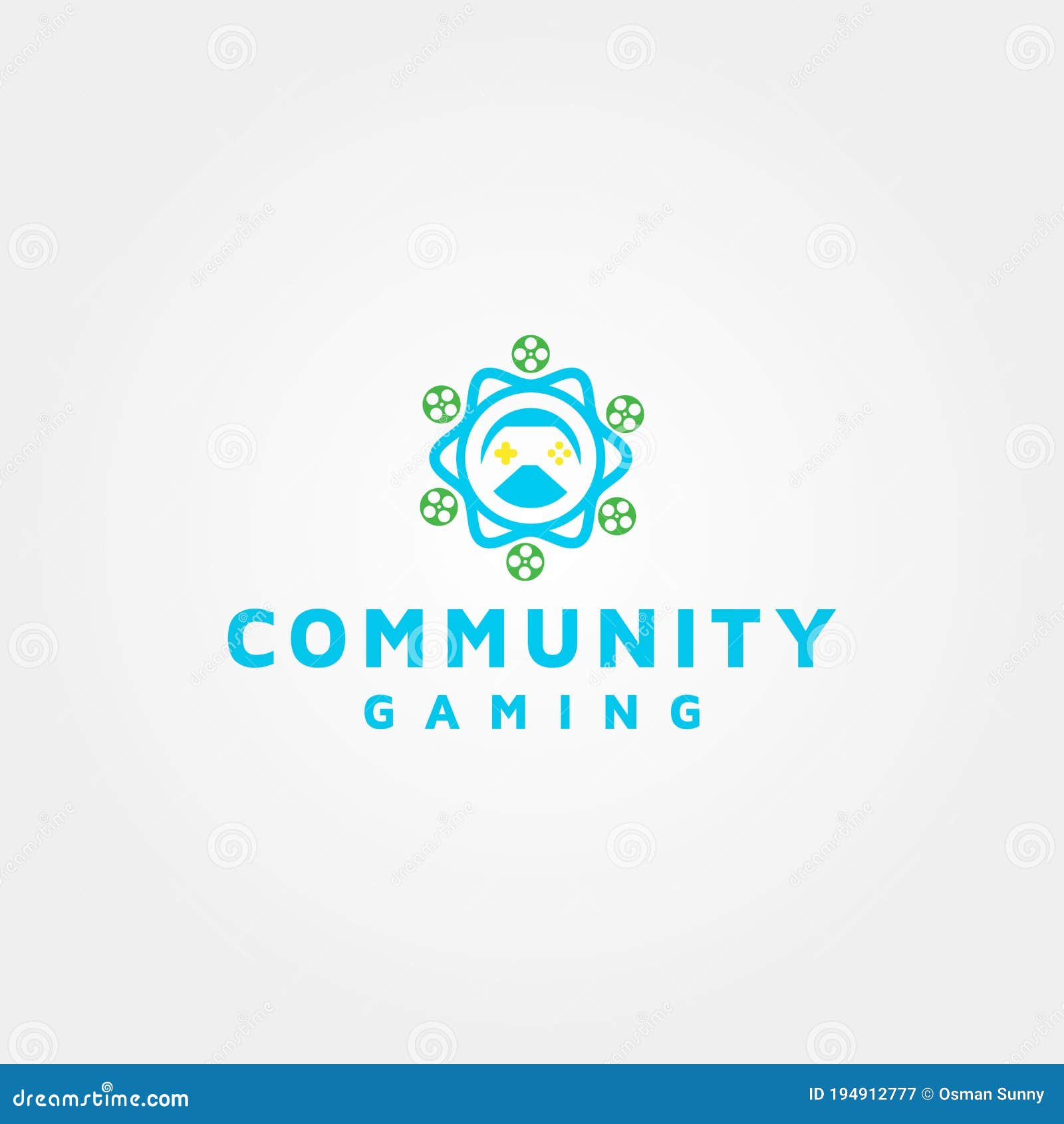 COMMUNITY GAMING Logo Design Template Idea and Inspiration. Stock ...