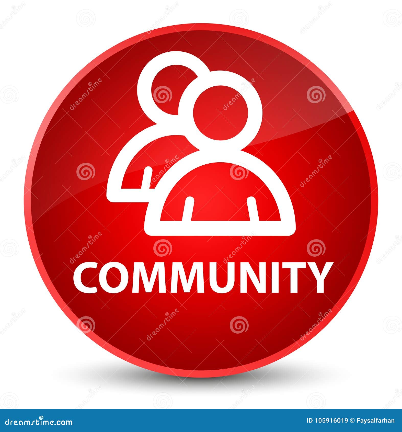 Community (group Icon) Elegant Red Round Button Stock Illustration ...