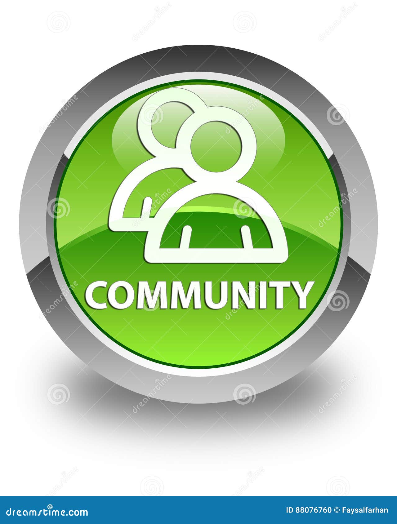 Community (group Icon) Glossy Green Round Button Stock Illustration ...