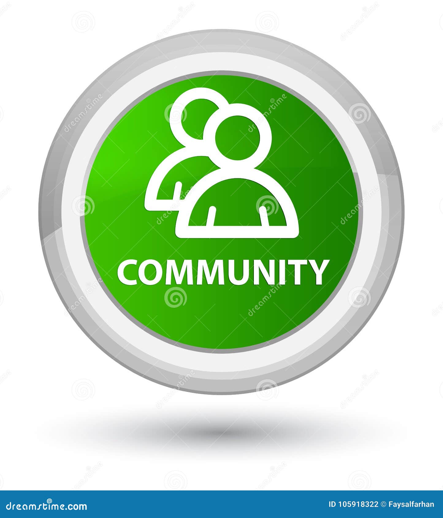 Community (group Icon) Prime Green Round Button Stock Illustration ...