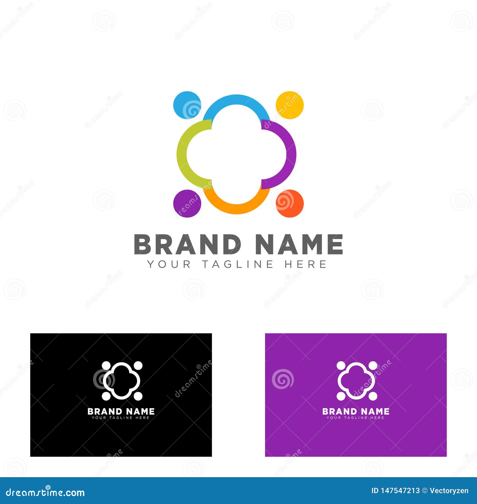 Community Group Logo Design Template Vector Illustration Stock Vector ...