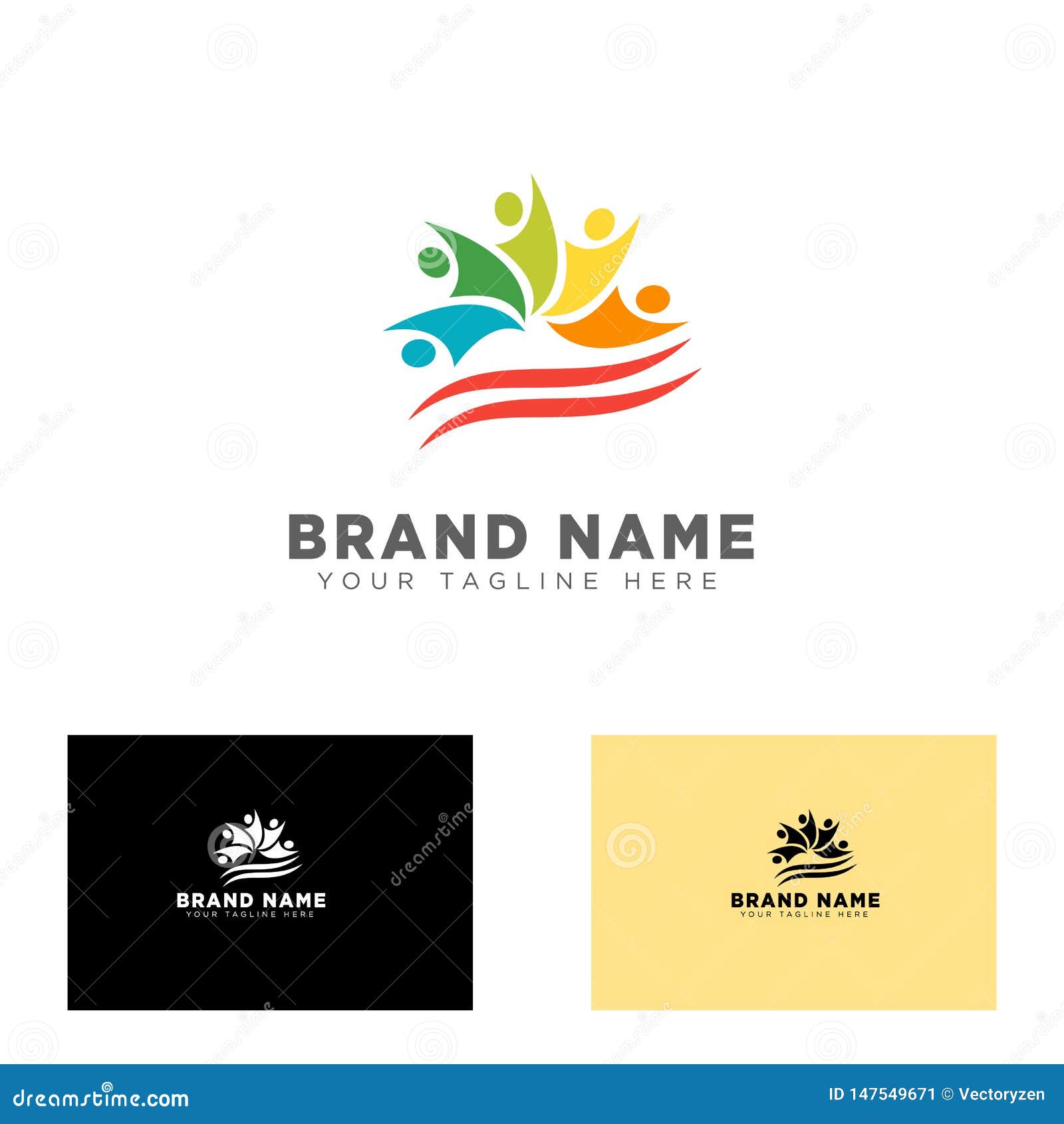 Community Group Logo Design Template Vector Illustration Stock Vector ...
